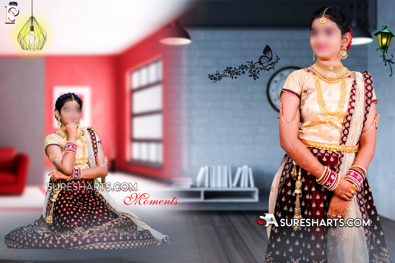 Half Saree Function Album PSD Designs Free Download-16×24 - PSDStore