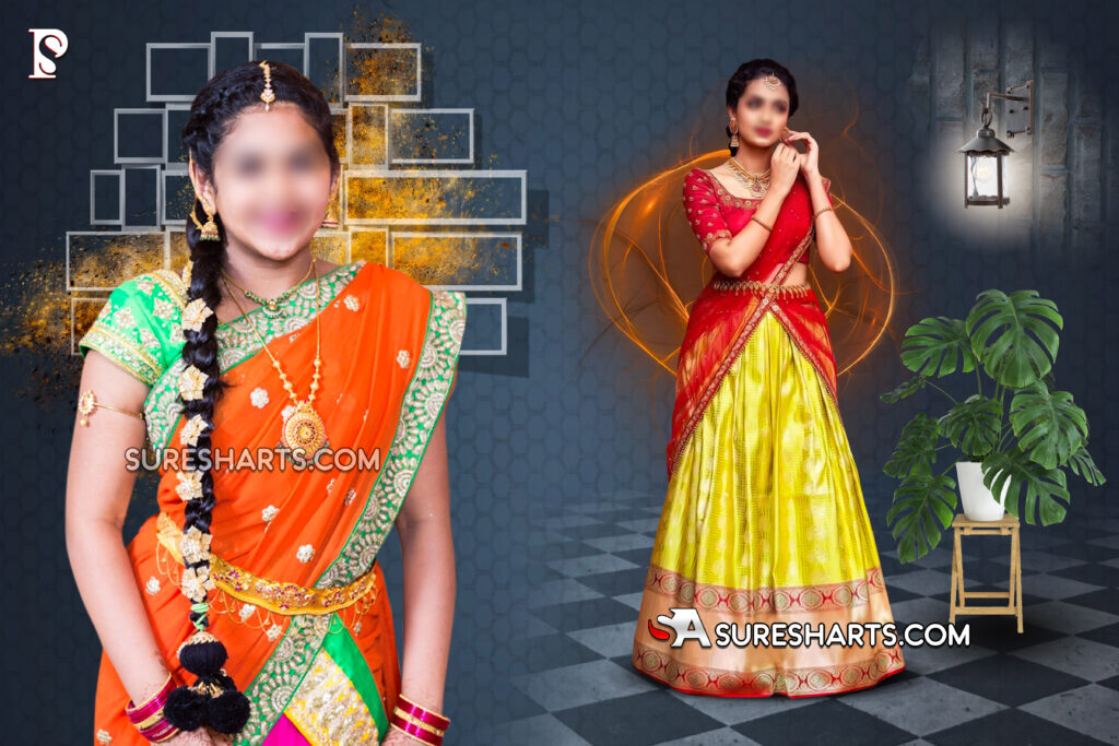 Half Saree Function Album PSD Designs Free Download-16×24 - PSDStore