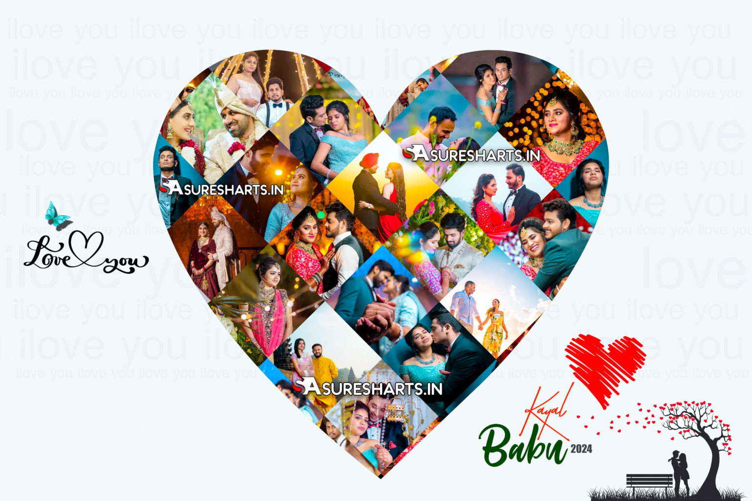 NEW HEART COLLAGE CREATIVE PSD TEMPLATES - PSDStore