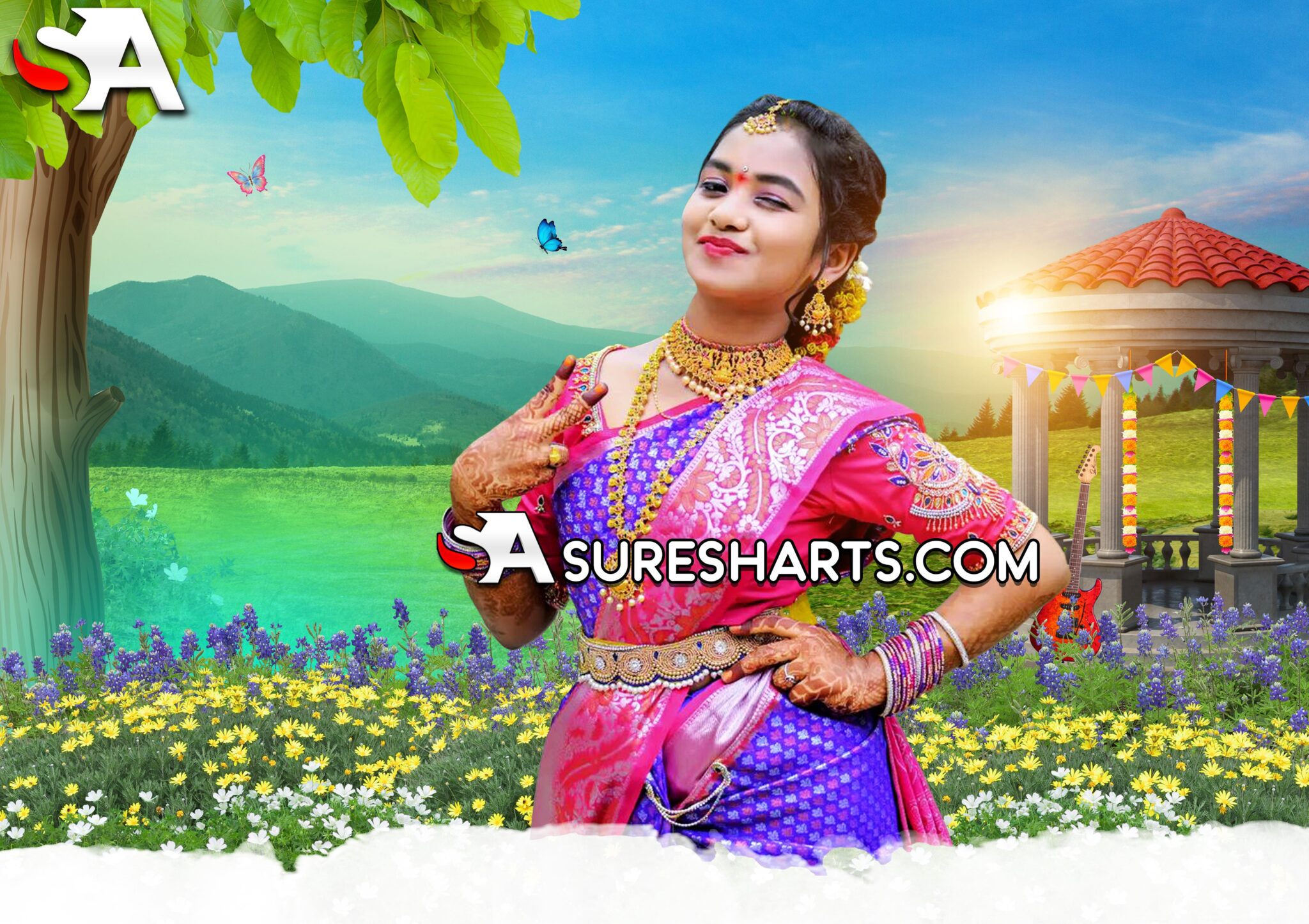 2024 SAREE CEREMONY ALBUM PSD TEMPLATES - PSDStore