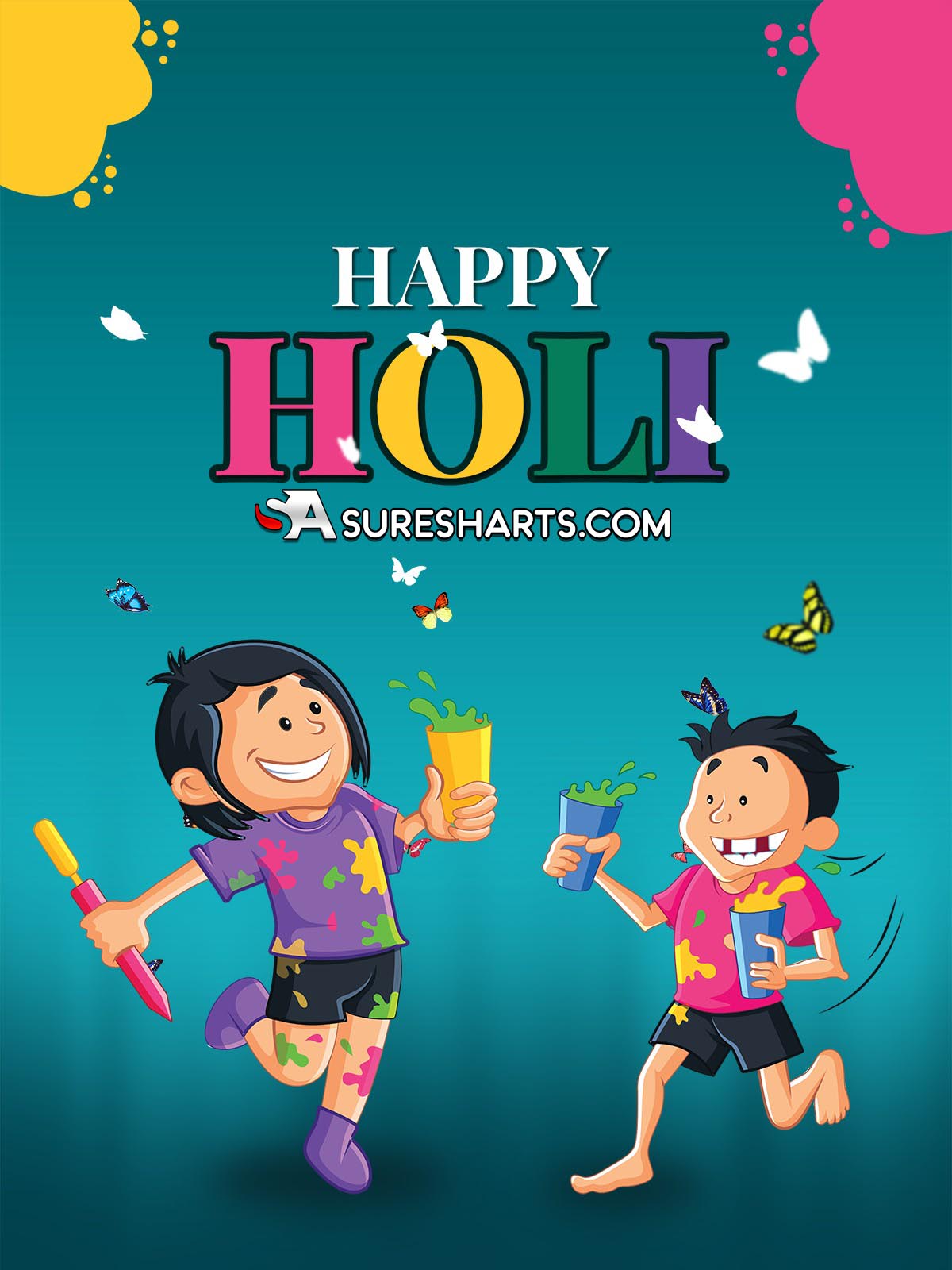 Holi Festival PSD Designs-Free Download Wishes - PSDStore