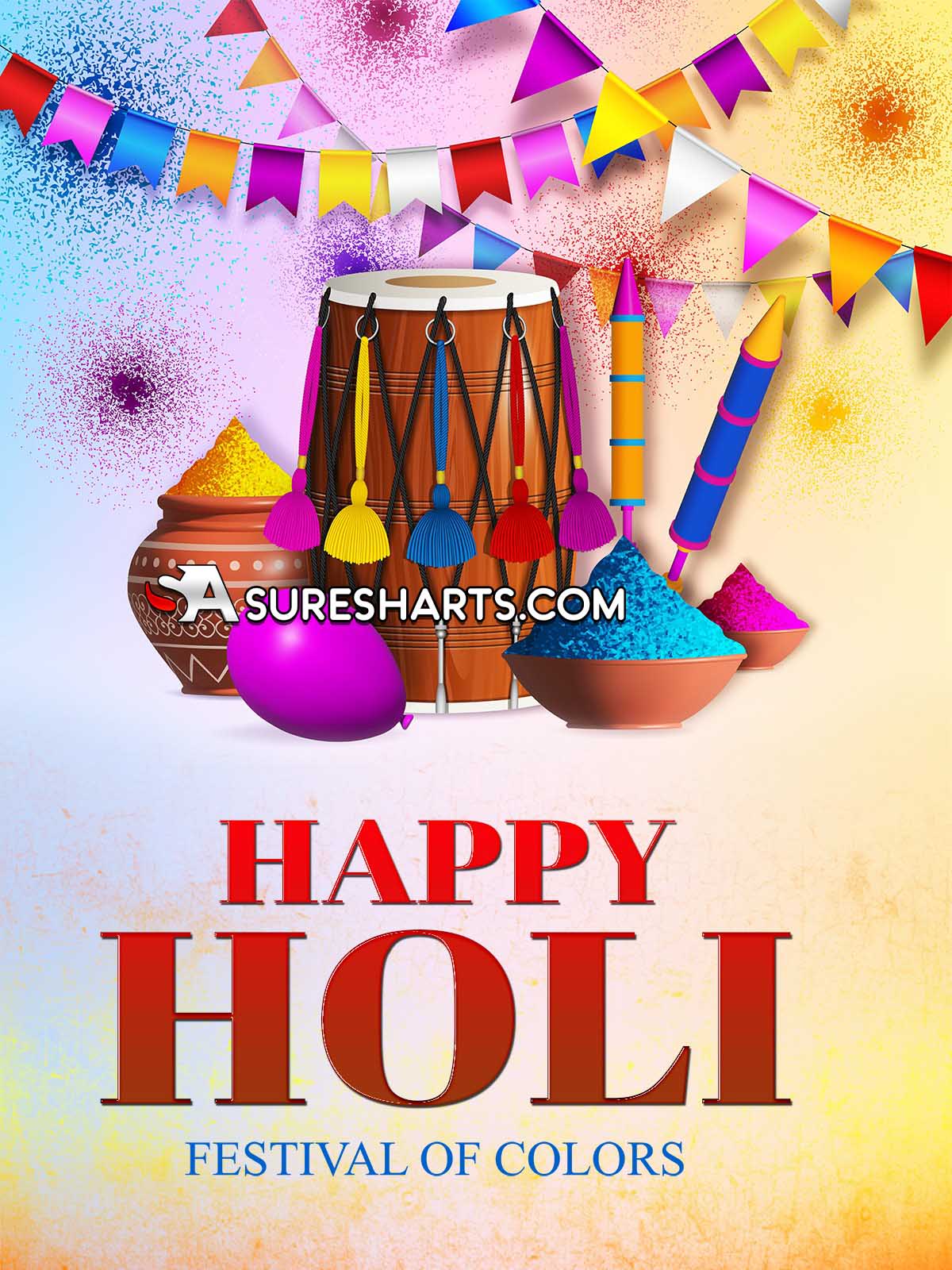 Holi Festival PSD Designs-Free Download Wishes - PSDStore